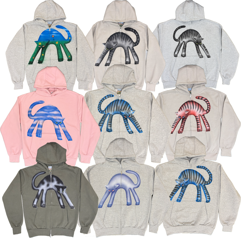 1A - Airbrushed Cat Hoodies – Wenpius Store
